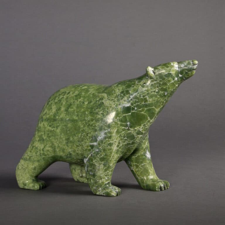 Bear by Tim Pee - Inuit Sculpture - Galerie Art Inuit Brousseau